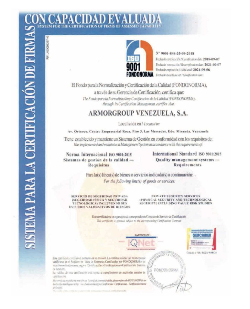 Quiénes Somos – ARMORGROUP VENEZUELA